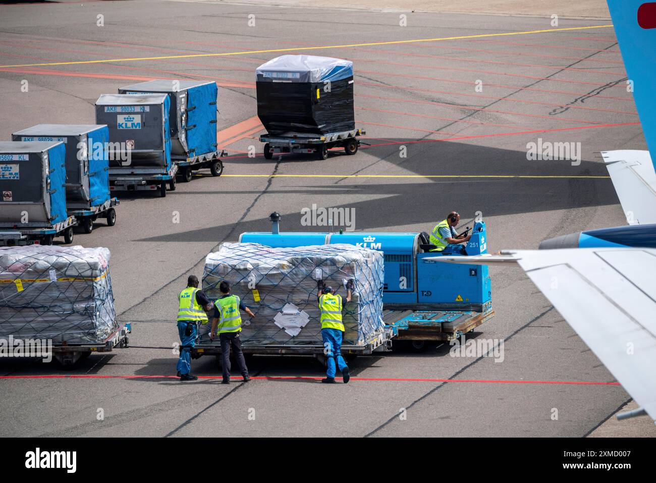 Amsterdam Airport Schiphol, aircraft at terminal, Gates D, check-in ...