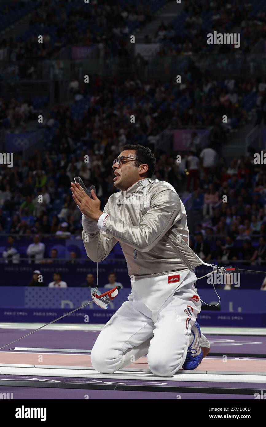 SAMELE Luigi of Italy, AMER Mohamed of Egypt, Men's Sabre Individual ...
