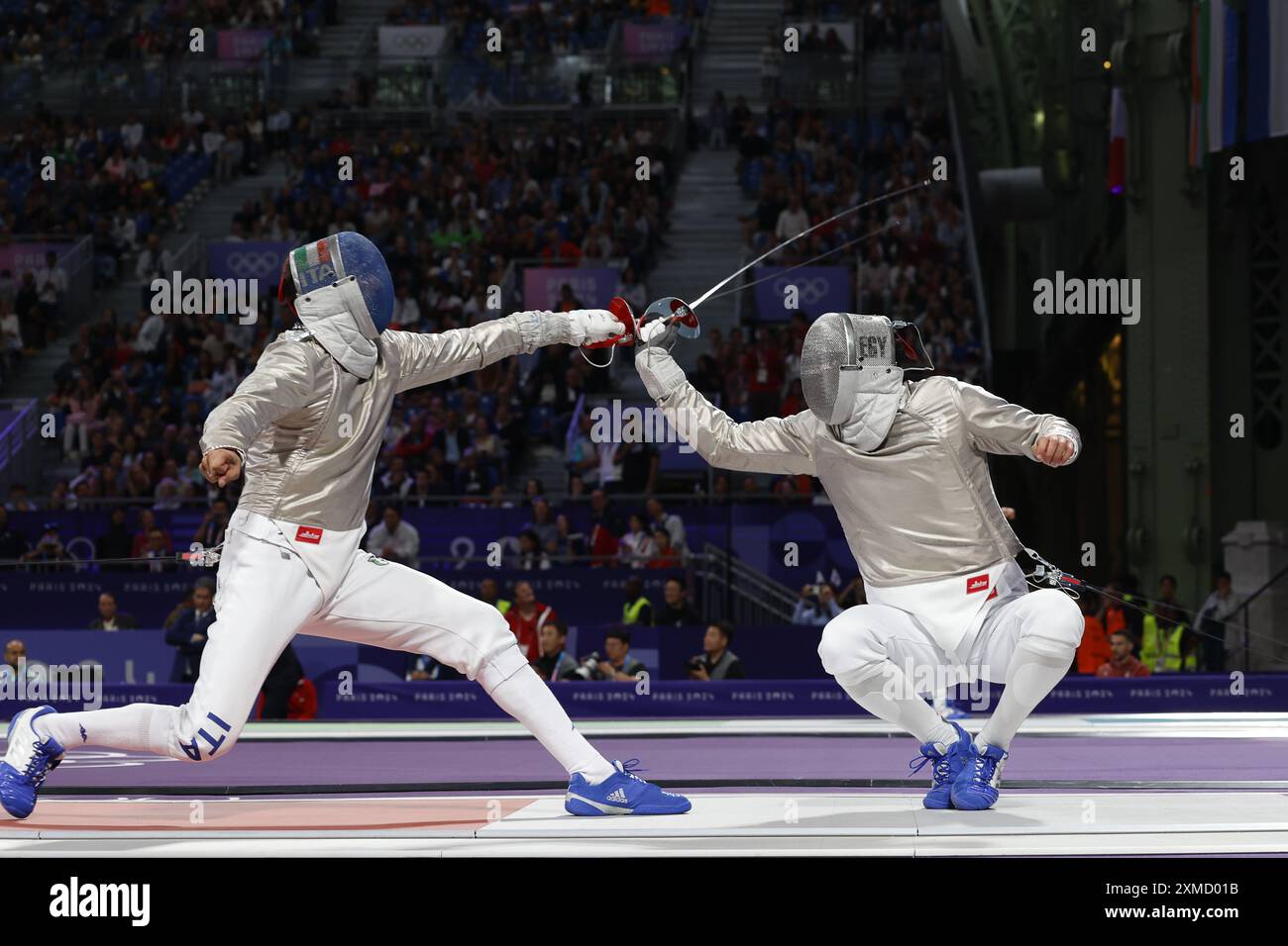 SAMELE Luigi of Italy, AMER Mohamed of Egypt, Men's Sabre Individual ...