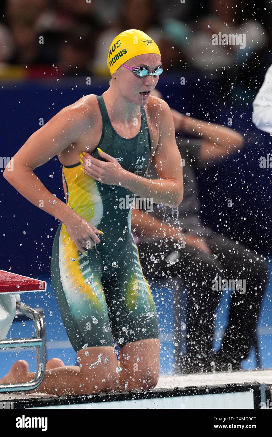 Parigi, France. 27th July, 2024. Ariane Titmus from Australia in action ...