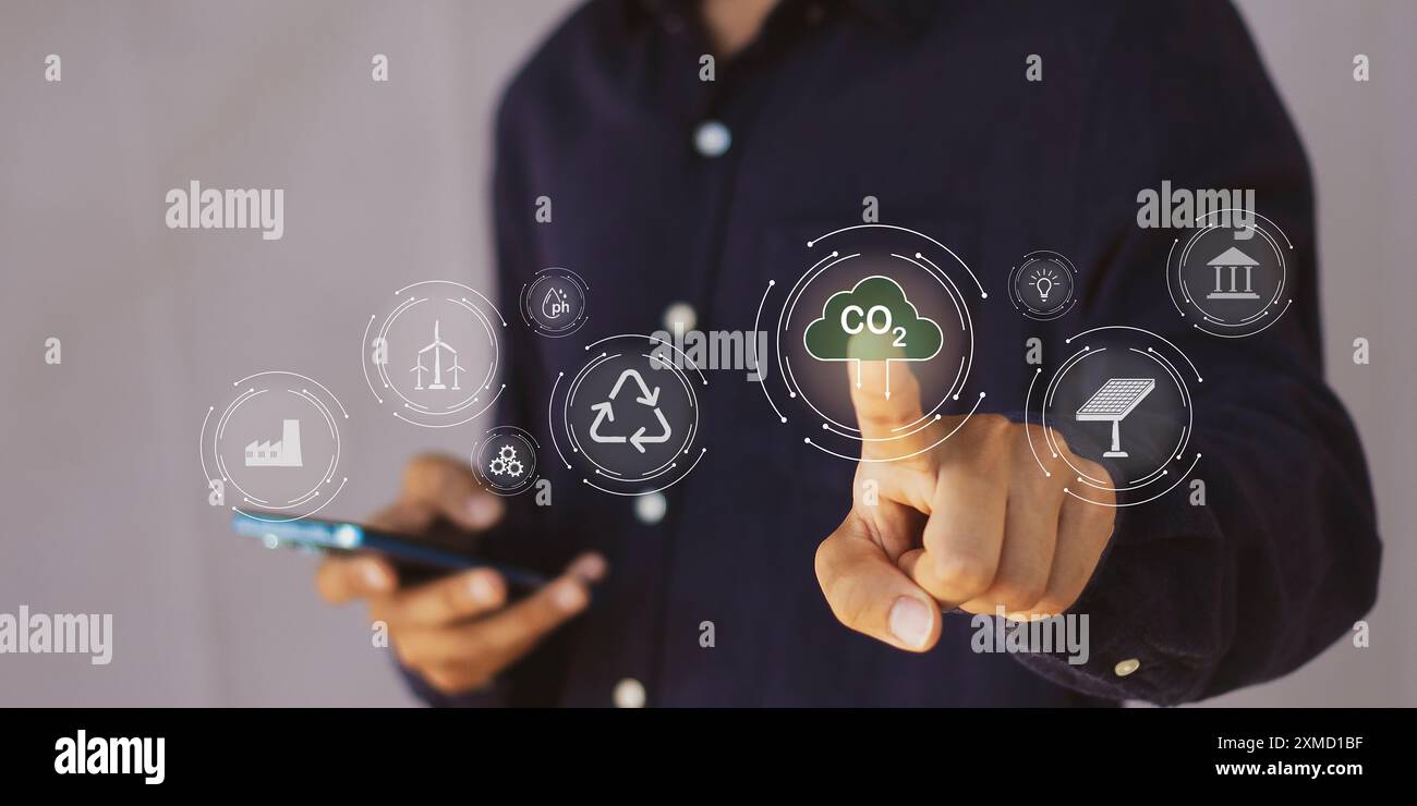 The carbon neutral concept reduces CO2 emissions, reducing global ...