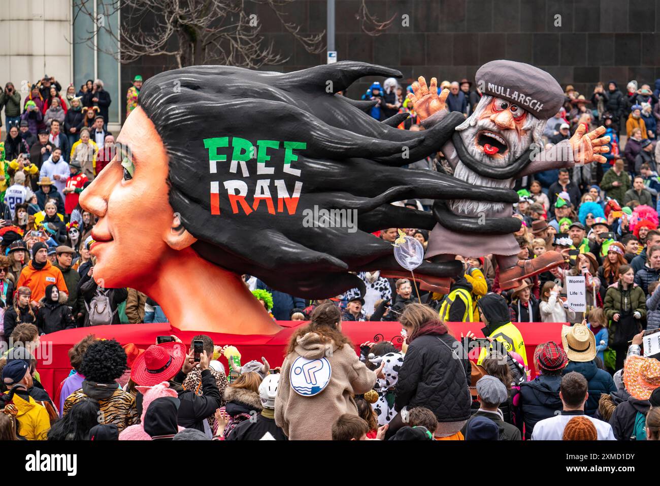 Rose Monday parade in Duesseldorf, street carnival, carnival float, by ...