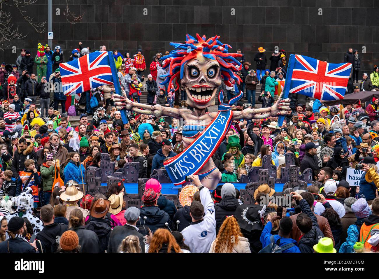 Rose Monday parade in Duesseldorf, street carnival, carnival floats, by ...