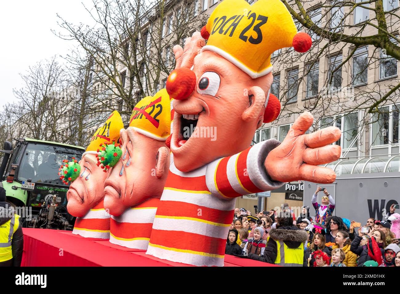 Rose Monday parade in Duesseldorf, street carnival, carnival float, by ...