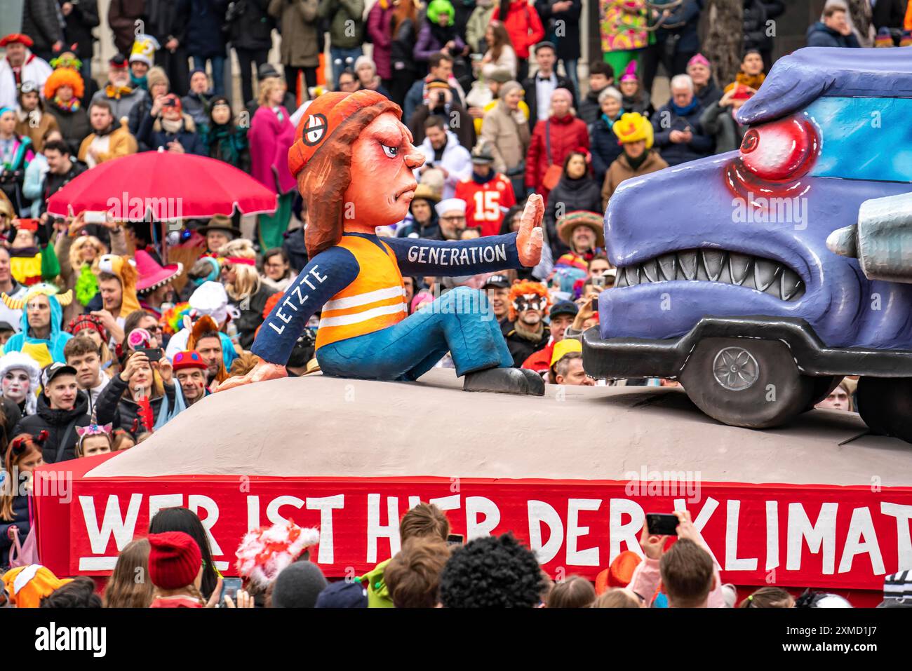 Rose Monday parade in Duesseldorf, street carnival, carnival float, by ...