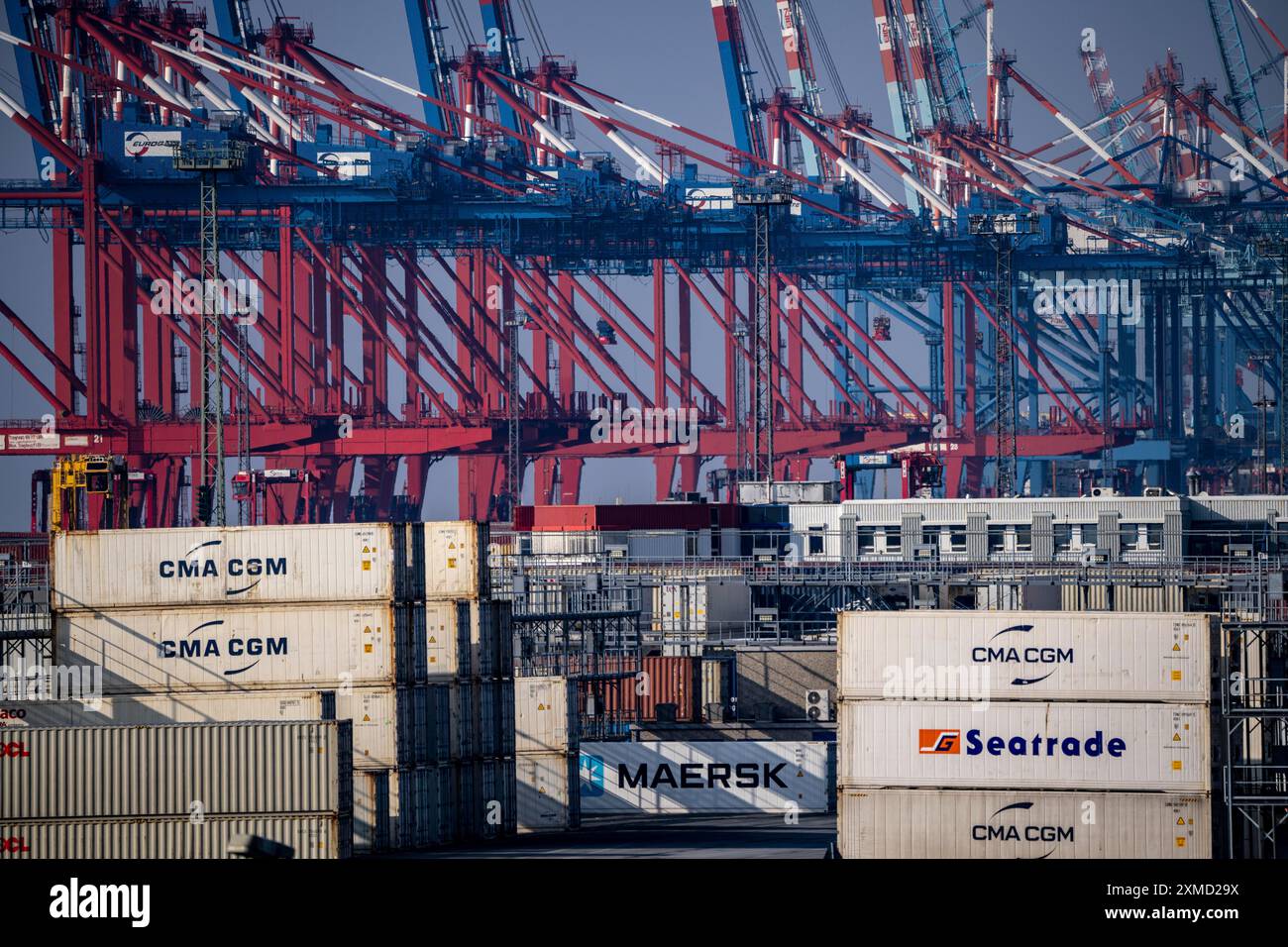 Container terminal in the seaport of Bremerhaven, Eurogate Container ...