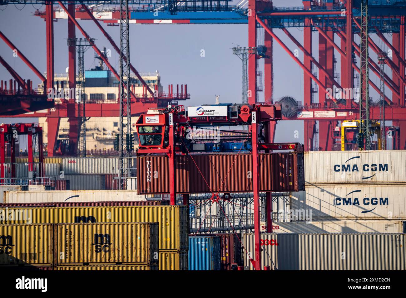 Container terminal in the seaport of Bremerhaven, Eurogate Container ...