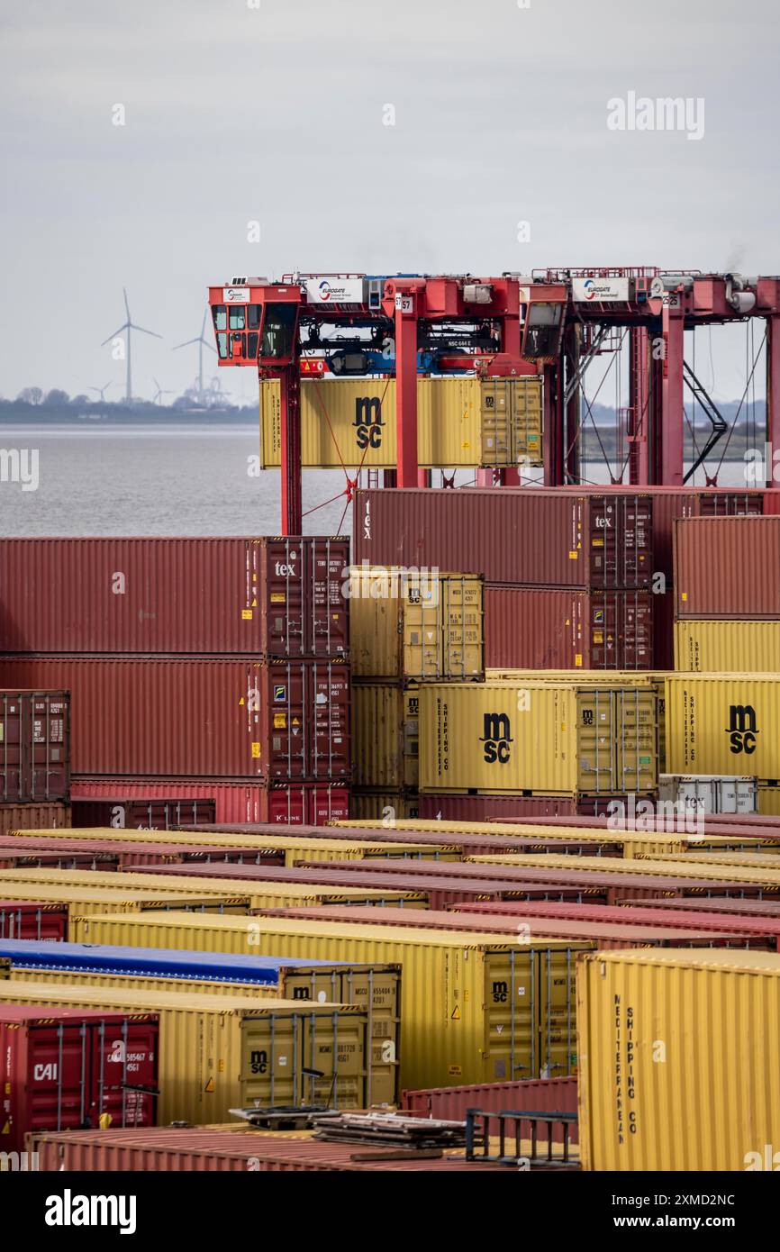 Container terminal in the seaport of Bremerhaven, Eurogate Container ...