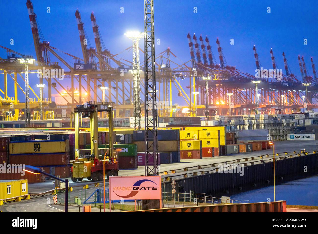Container terminal in the seaport of Bremerhaven, Eurogate Container ...