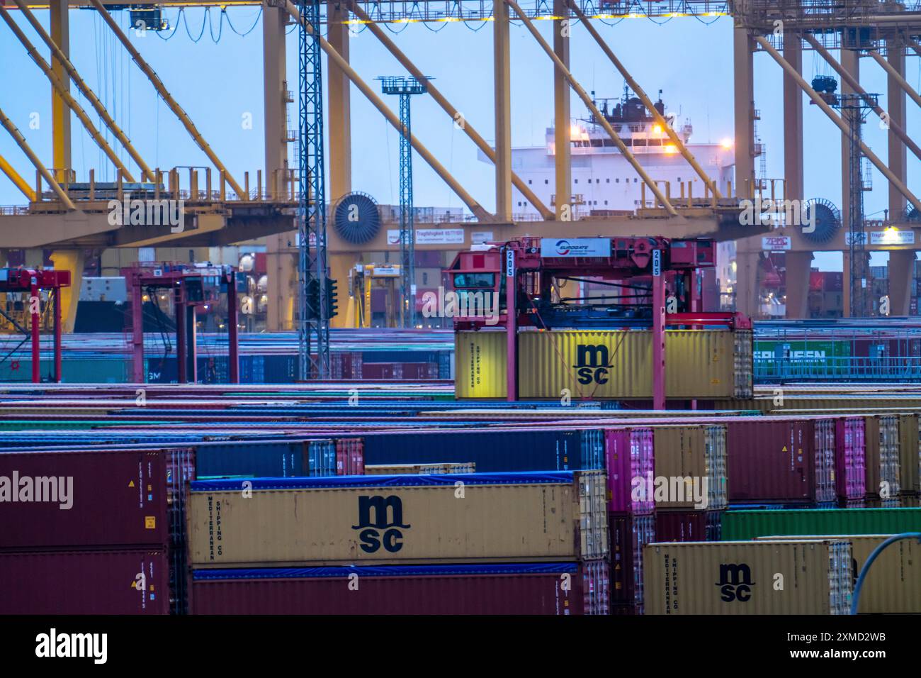 Container terminal in the seaport of Bremerhaven, Eurogate Container ...
