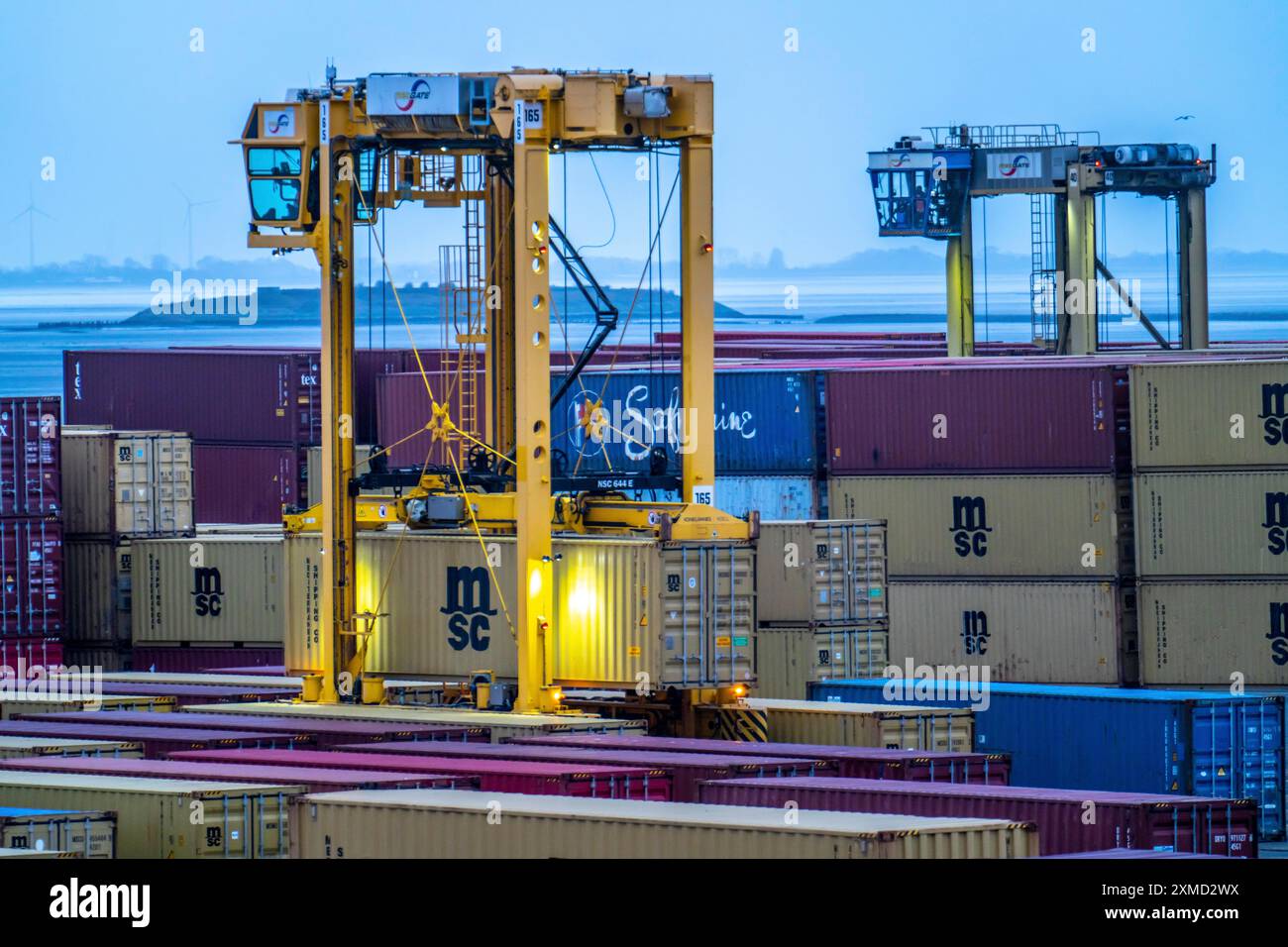 Container terminal in the seaport of Bremerhaven, Eurogate Container ...