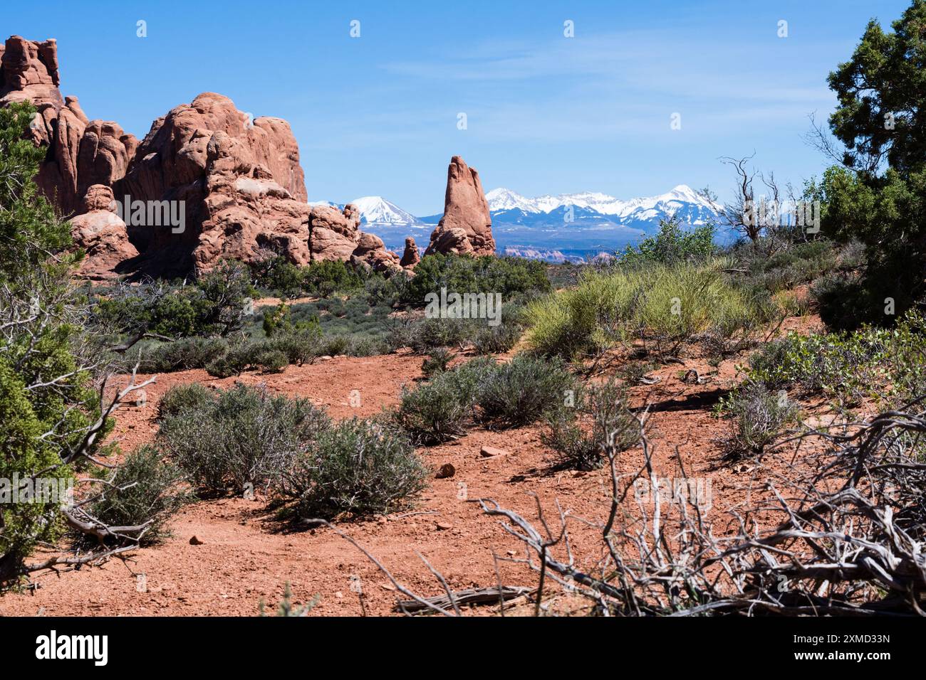 Scenic landscape in the Windows section of Arches National Park - Moab ...
