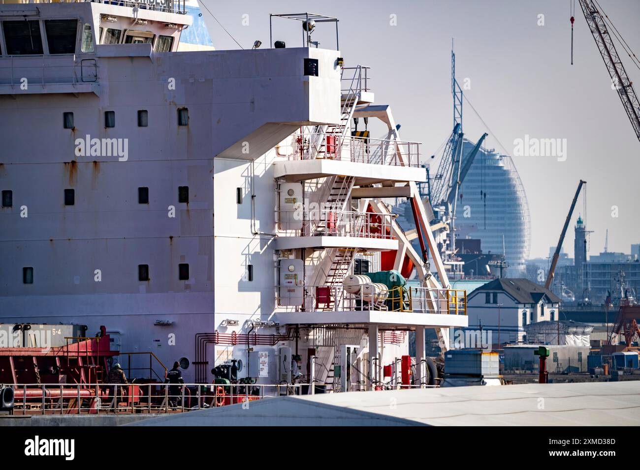 Shipyard in the overseas harbour of Bremerhaven, Bremen, Germany Stock ...