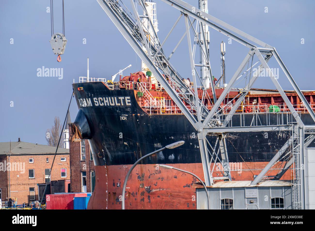 Shipyard MWB Power GmbH, dry dock, freighter Adam Schulte, shipyard in ...