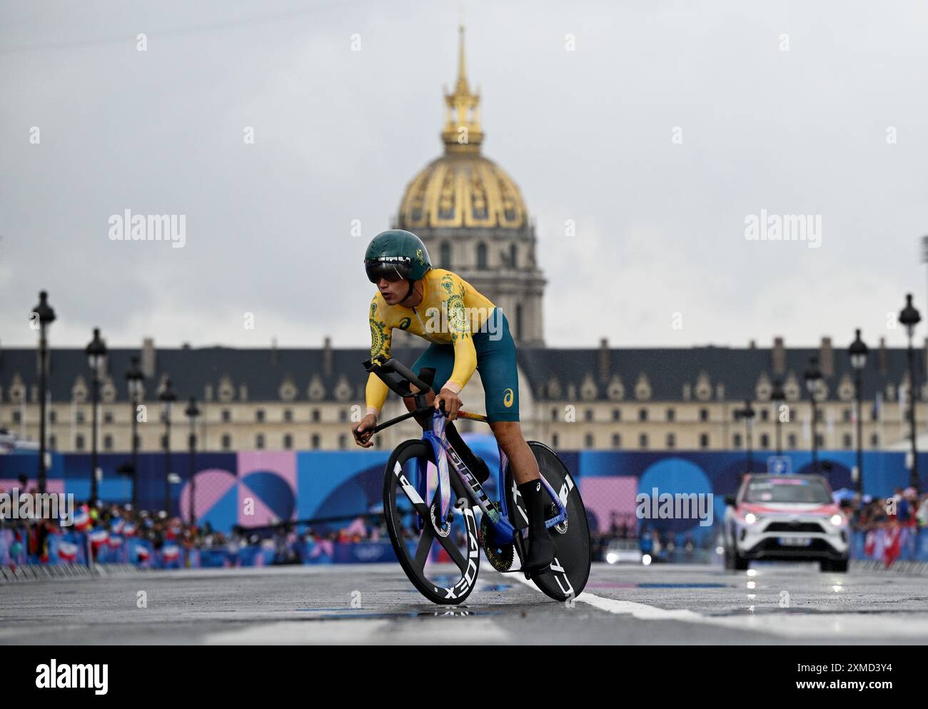 Paris, France. 27th July, 2024. Australian cyclist Lucas Plapp during ...