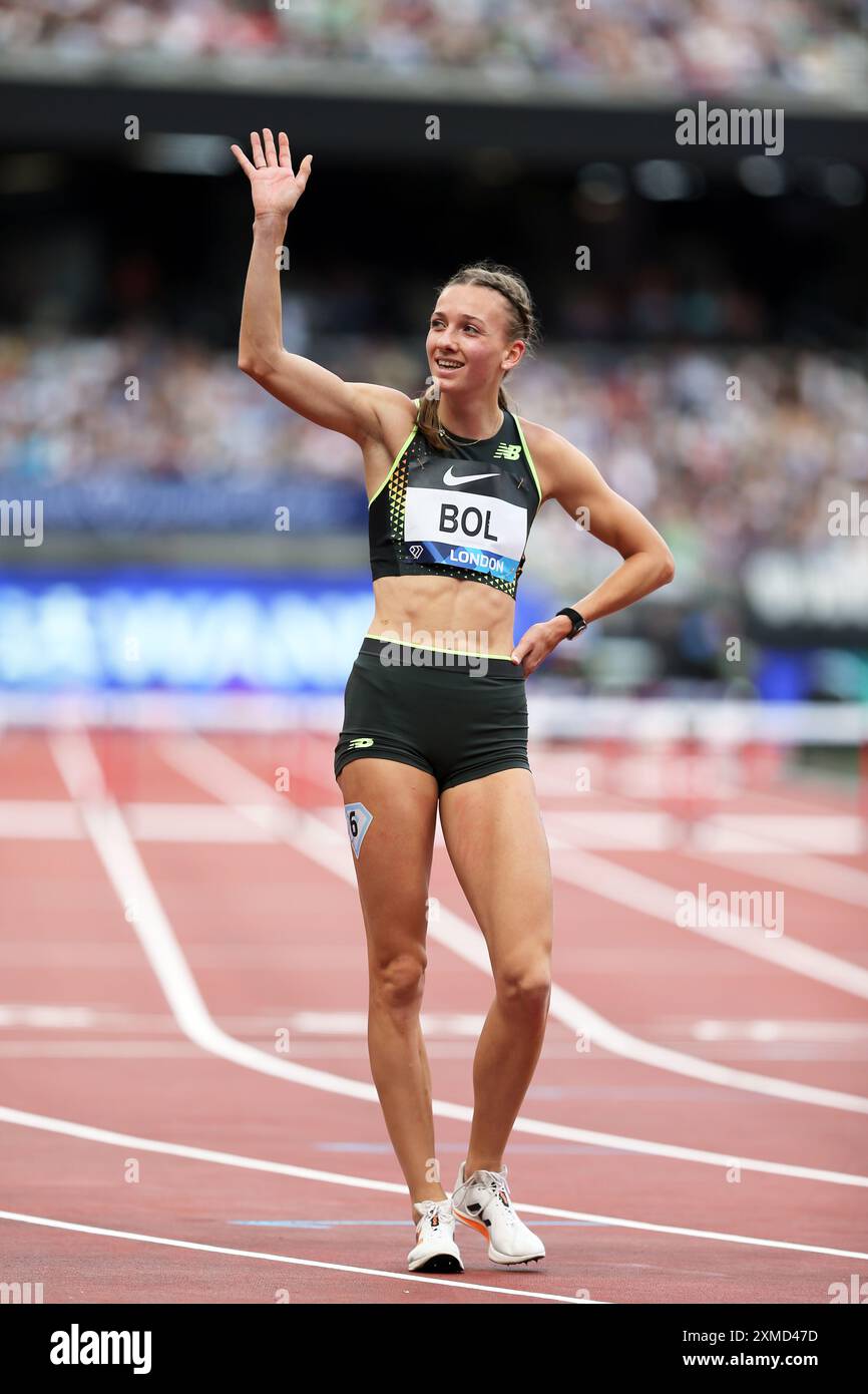 Femke BOL (Netherlands, Holland) winner of the Women's 400m Hurdles Final at the 2024, IAAF ...