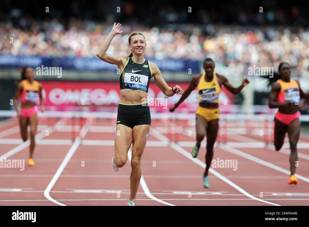 Femke BOL (Netherlands, Holland) winning the Women's 400m Hurdles Final at the 2024, IAAF ...