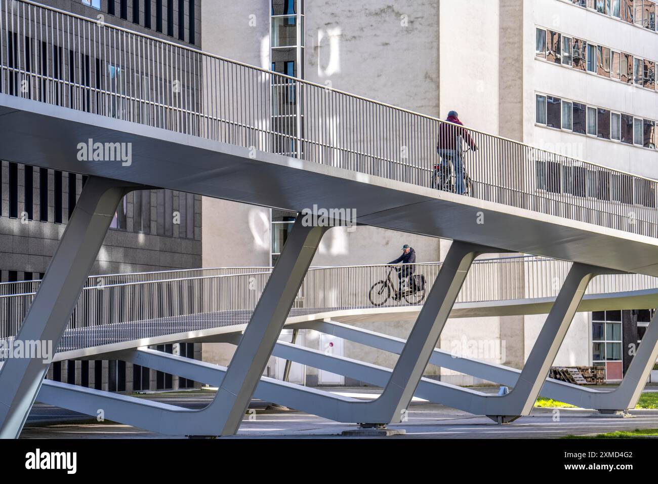 The Parkbruk, cycle and pedestrian bridge in the city centre of Antwerp ...