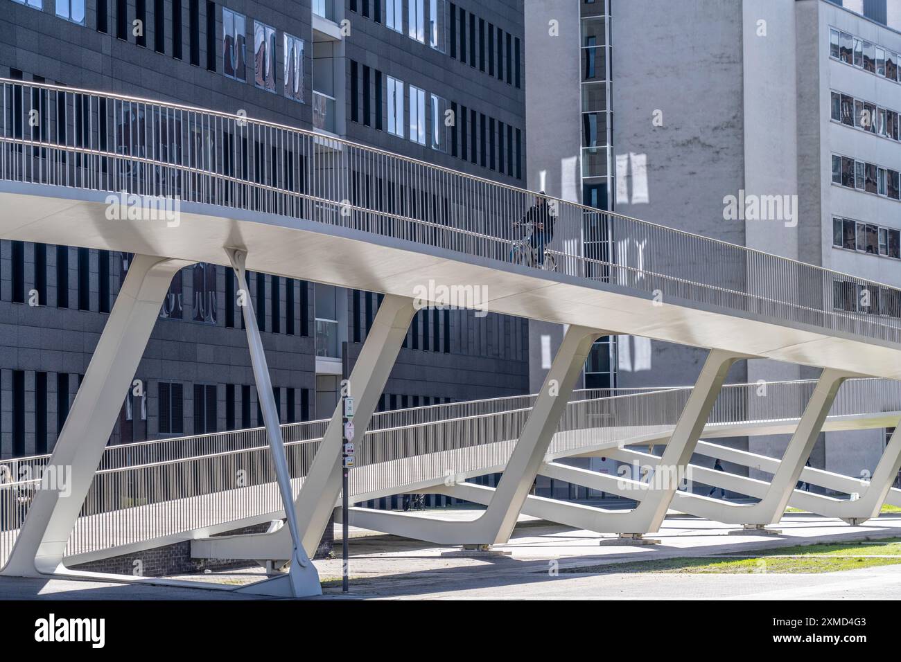 The Parkbruk, cycle and pedestrian bridge in the city centre of Antwerp ...