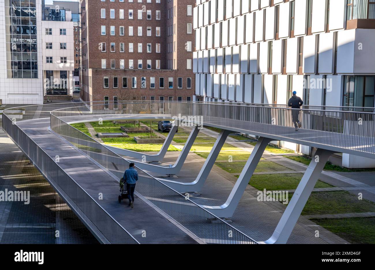 The Parkbruk, cycle and pedestrian bridge in the city centre of Antwerp ...