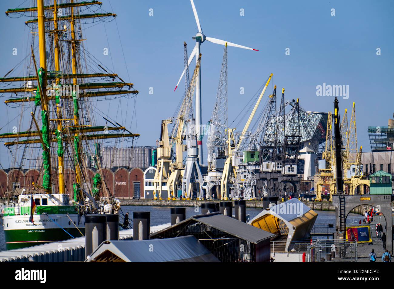 Harbour cranes on the Scheldekai, the world's largest collection of ...