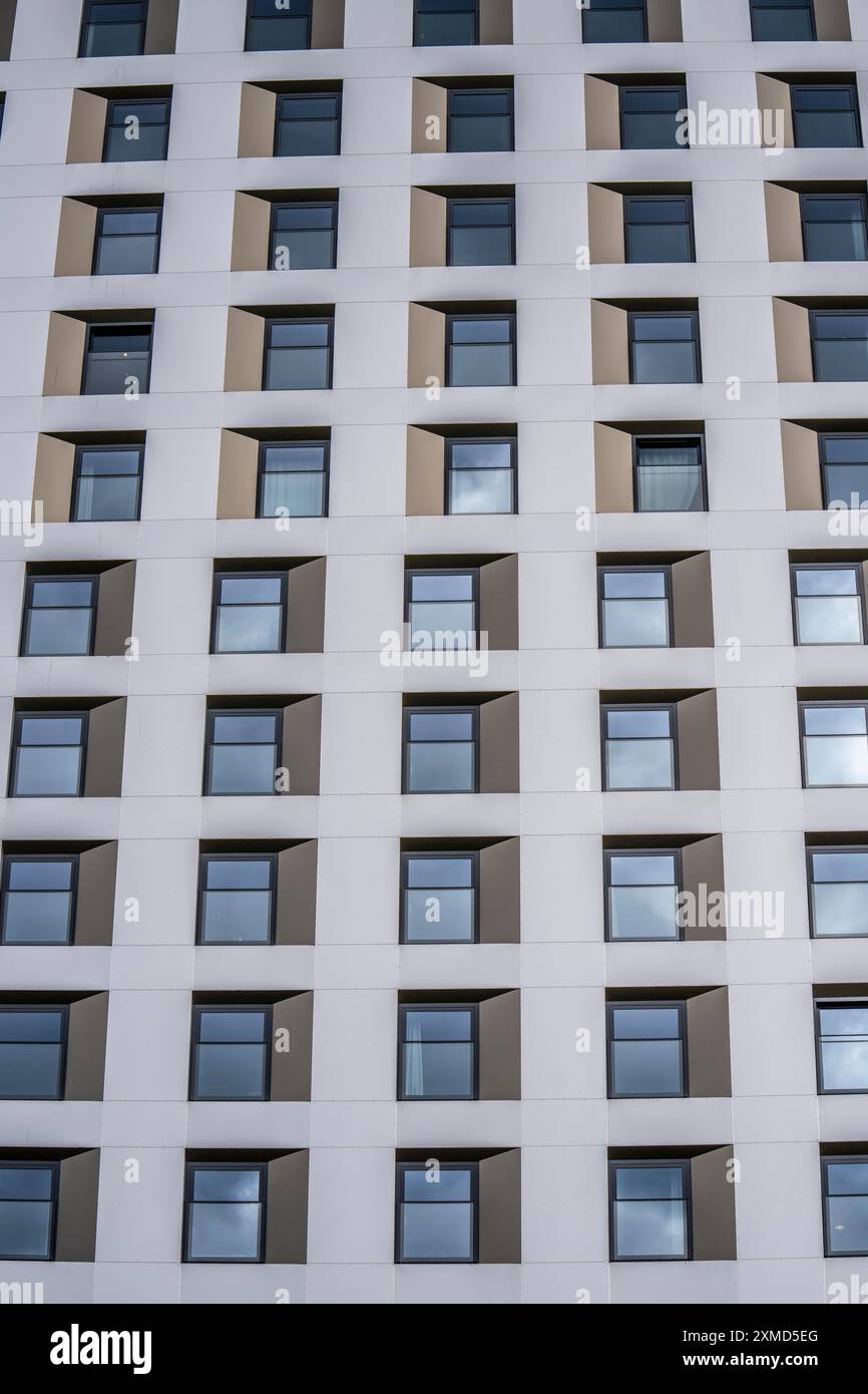 Facade of a modern building, many windows, high-rise building Stock ...