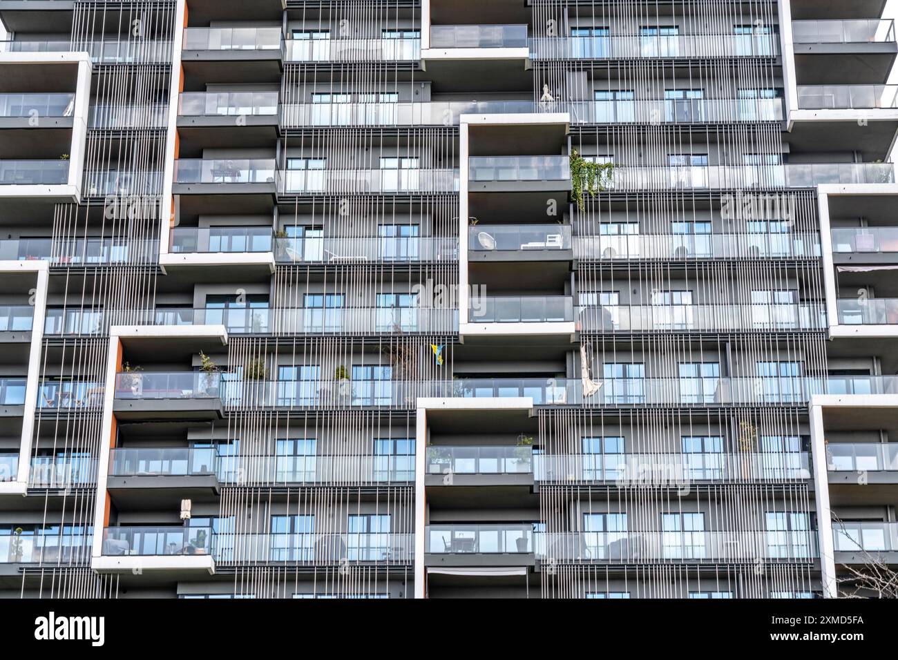 Modern residential neighbourhood along Toulouser Allee, high-rise ...