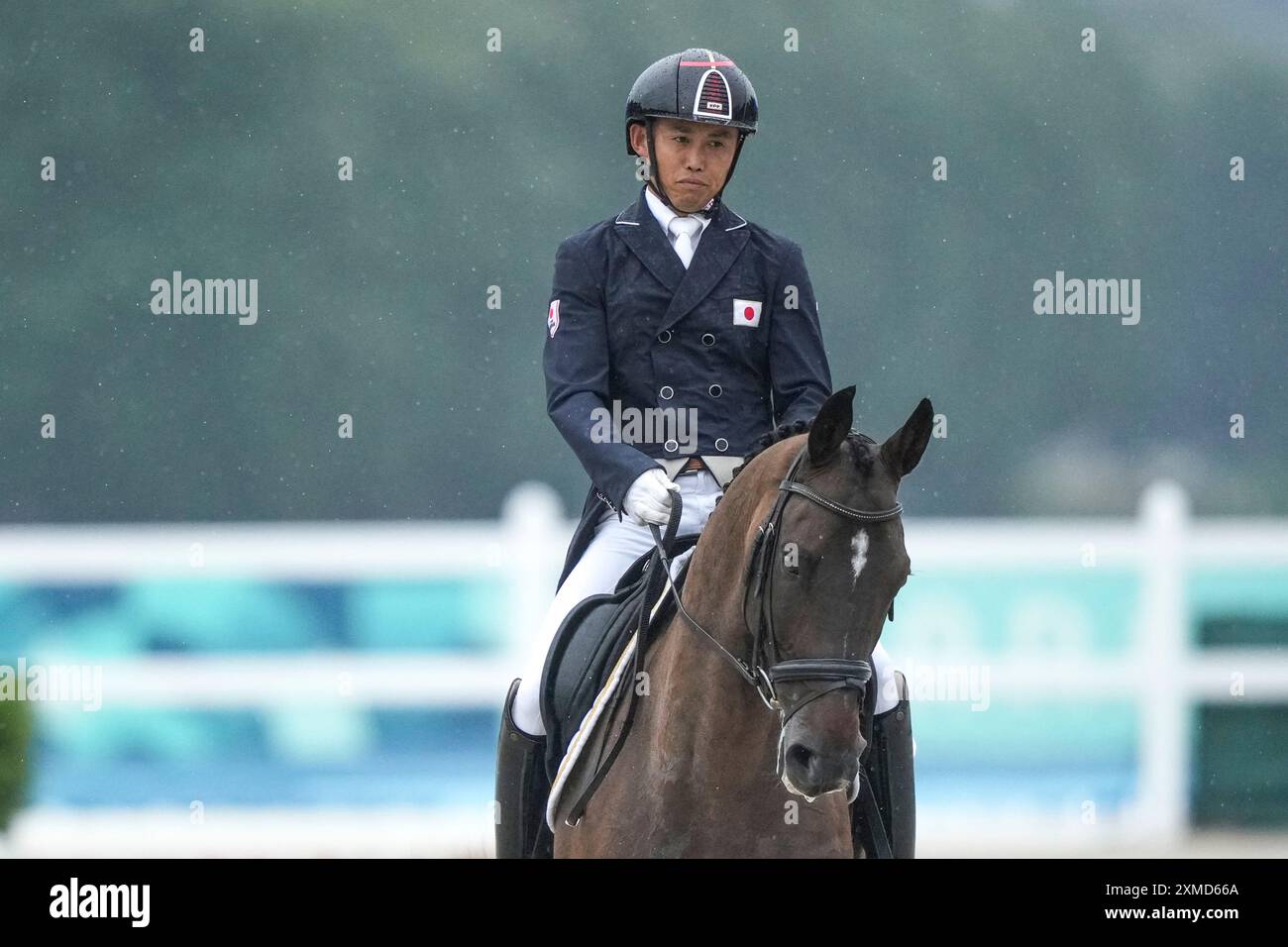 Japan's Kazuma Tomoto and his horse Vinci De La Vigne Jra during the ...