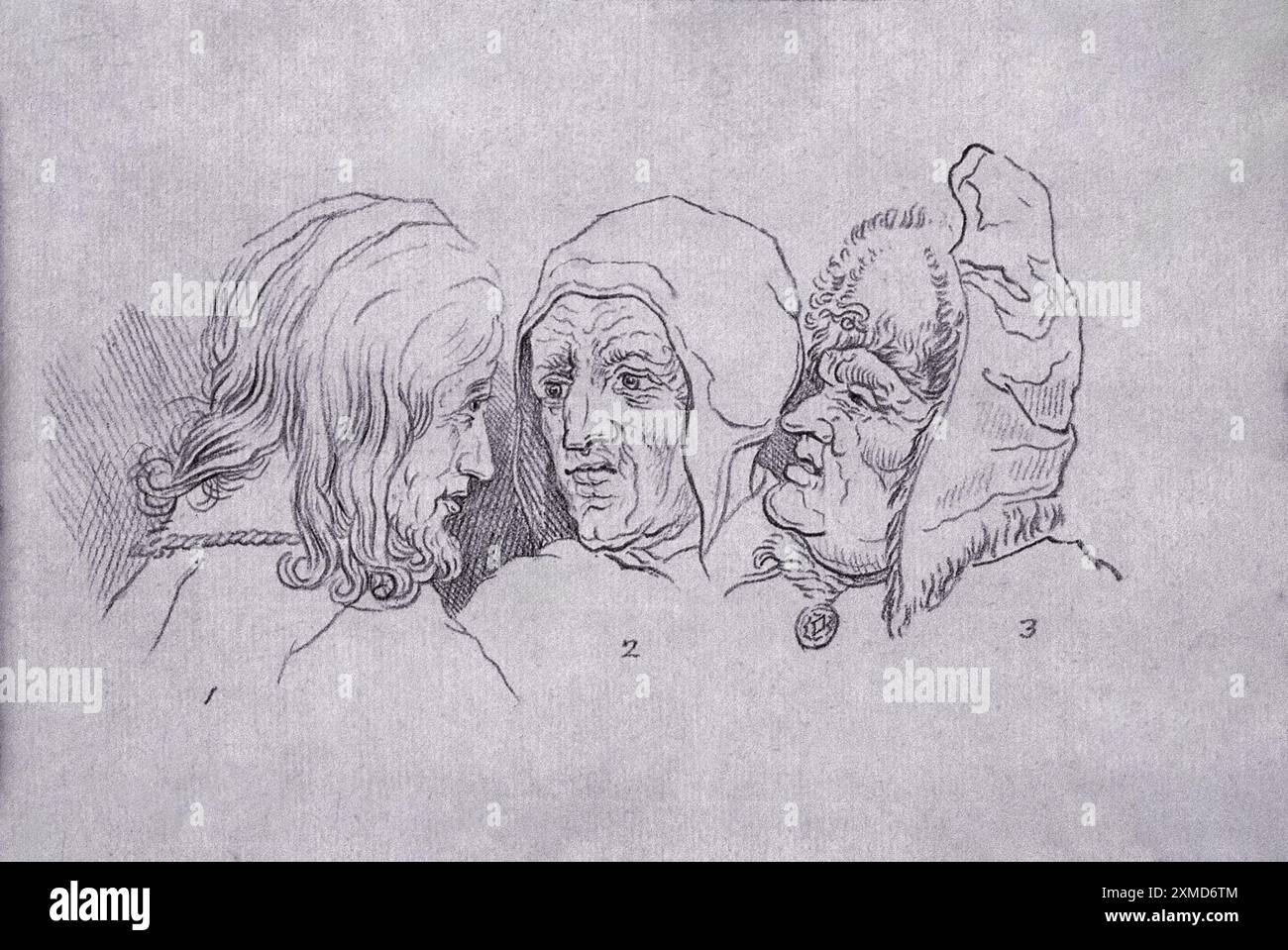 In this drawing from around 1789, Christ is depicted conversing ...