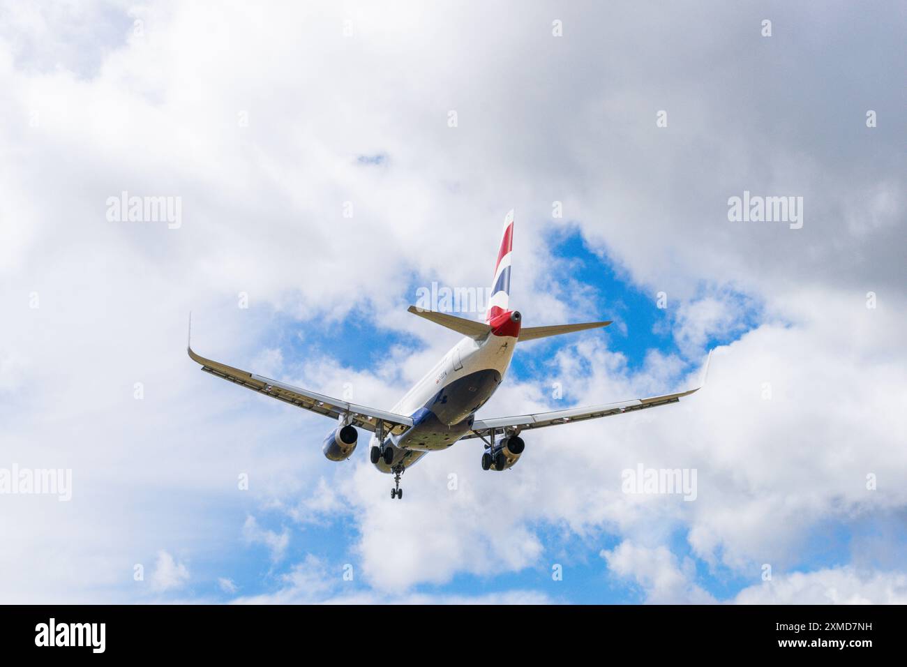 British Airways plane landing at Heathrow international airport. LONDON ...