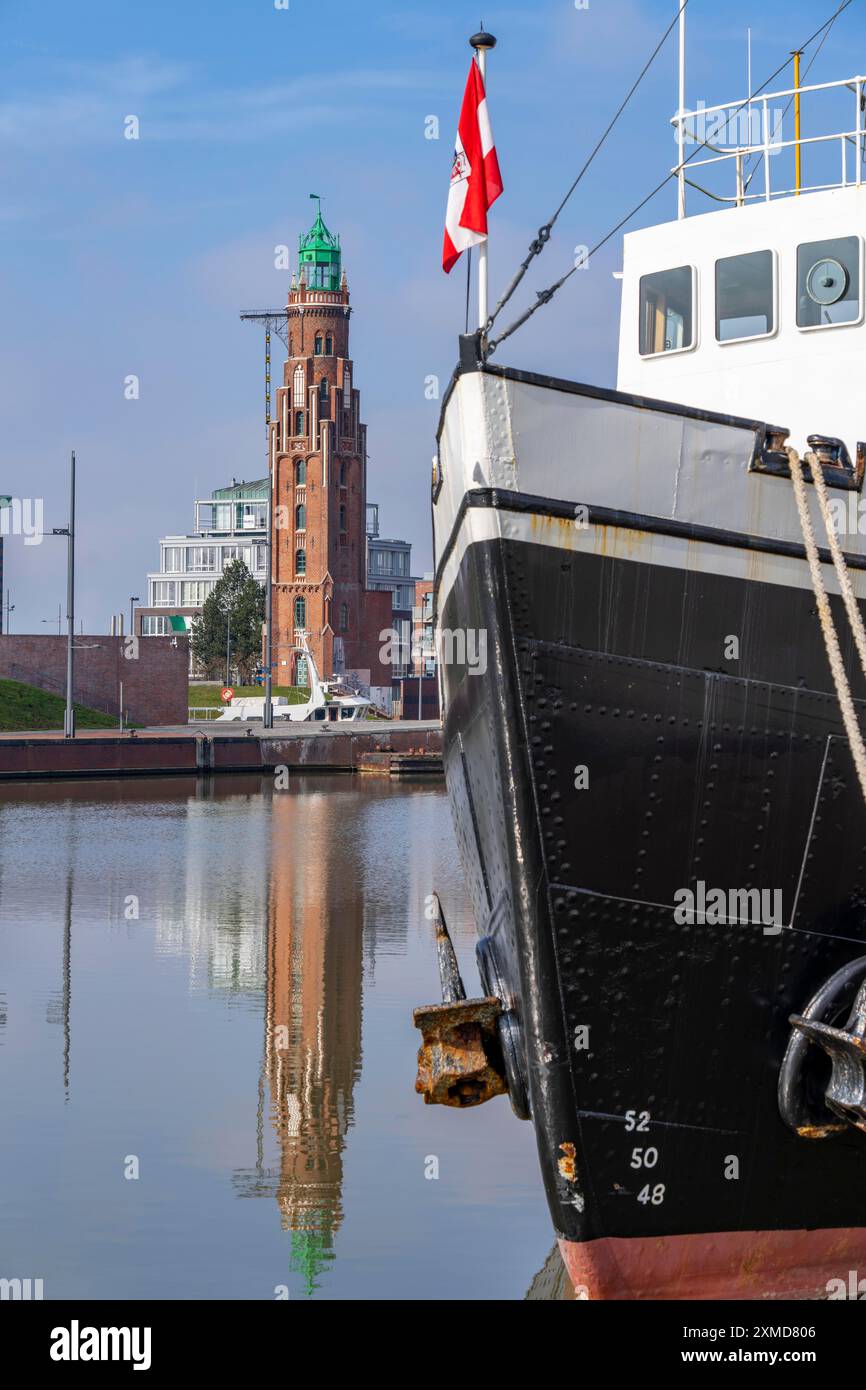 Simon Loschen Lighthouse, New Harbour, harbour basin, harbour district ...