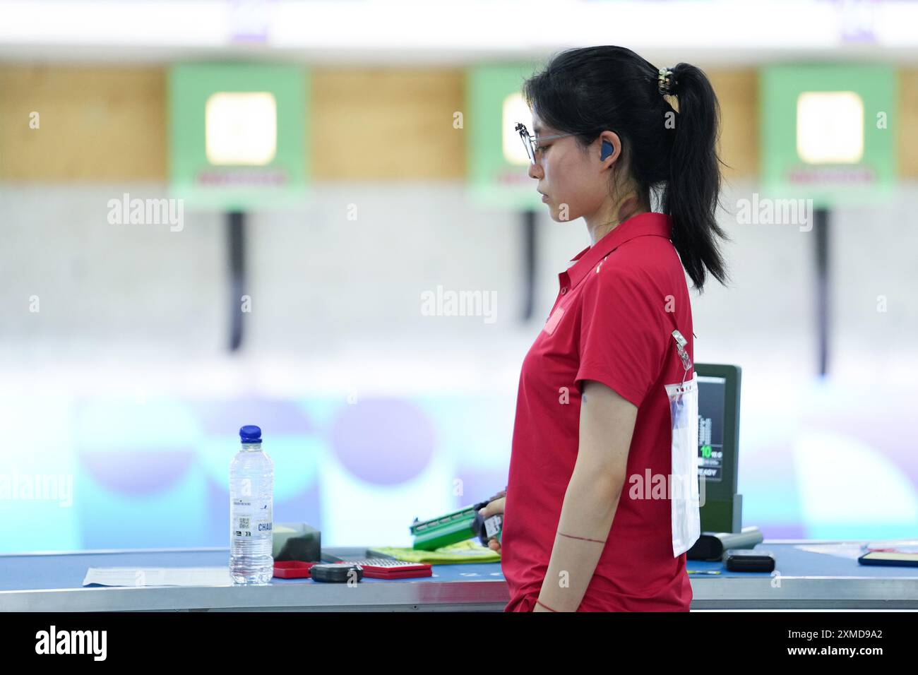 Chateauroux, France. 27th July, 2024. Li Xue of China competes during ...