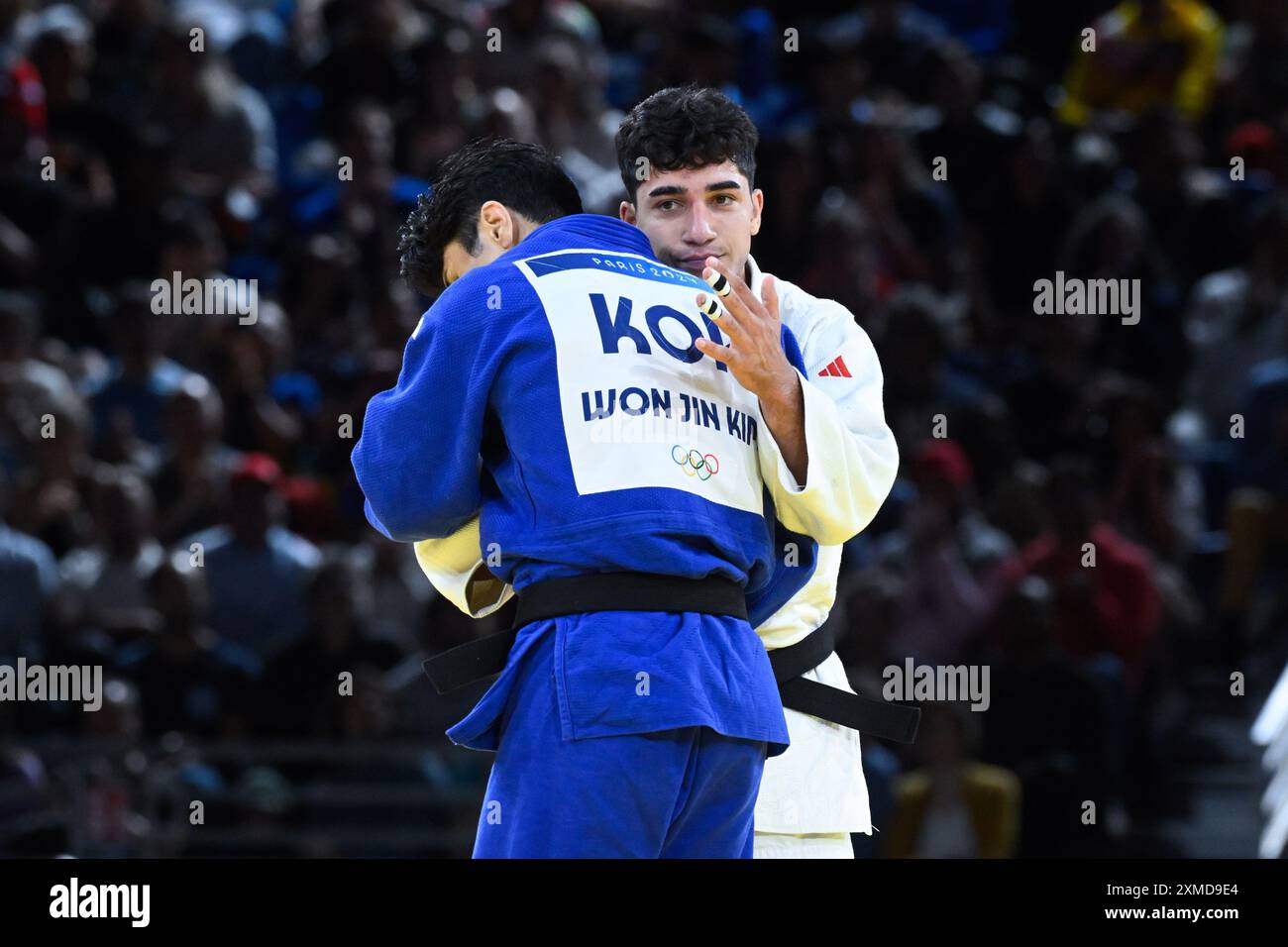 Giorgi Sardalashvili ( GEO ) vs Won Jin Kim ( KOR ), Judo, Men -60 kg ...