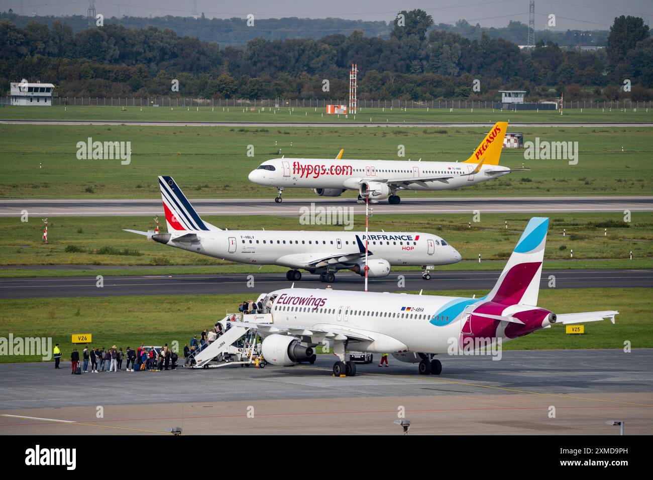 Duesseldorf Airport, Pegasus Airline, Airbus A321neo on take-off ...