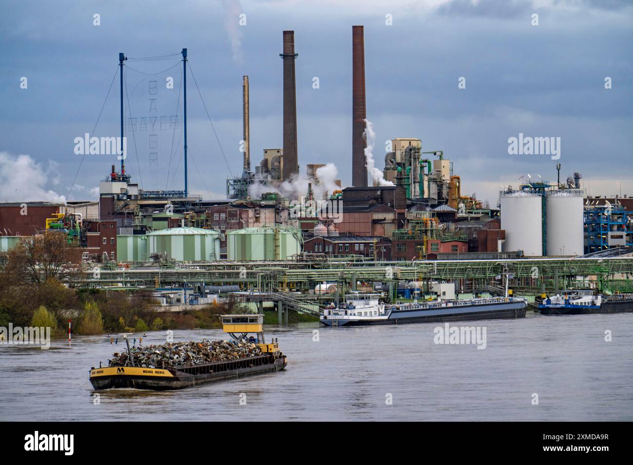Backdrop of Chempark Leverkusen, Bayer Leverkusen, chemical park ...