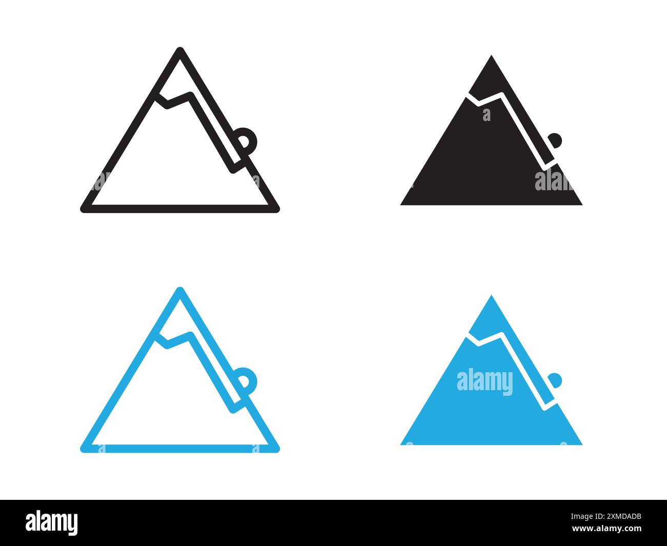 avalanche icon vector line logo mark or symbol set collection outline ...