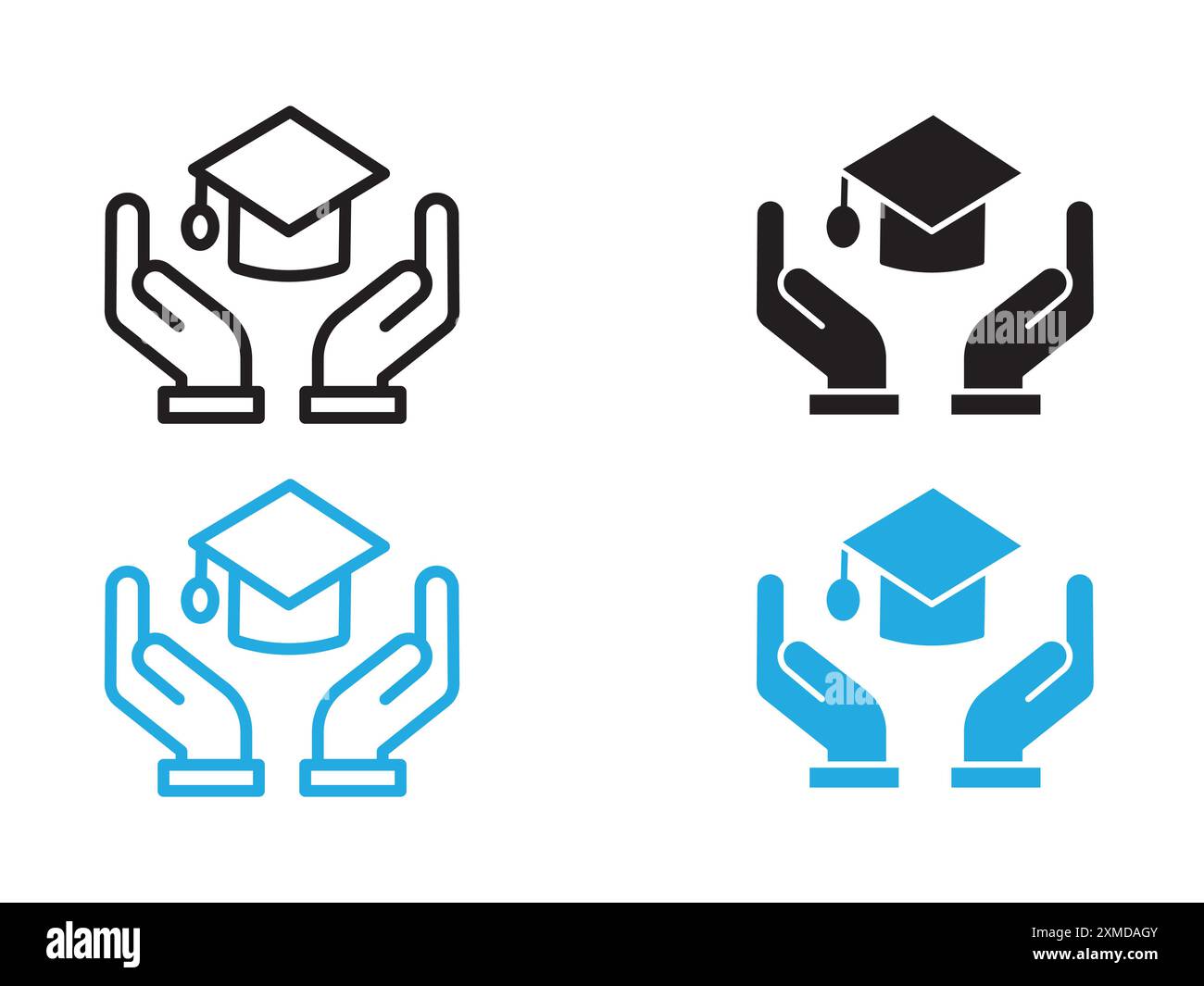 Accessible or free education icon vector line logo mark or symbol set ...