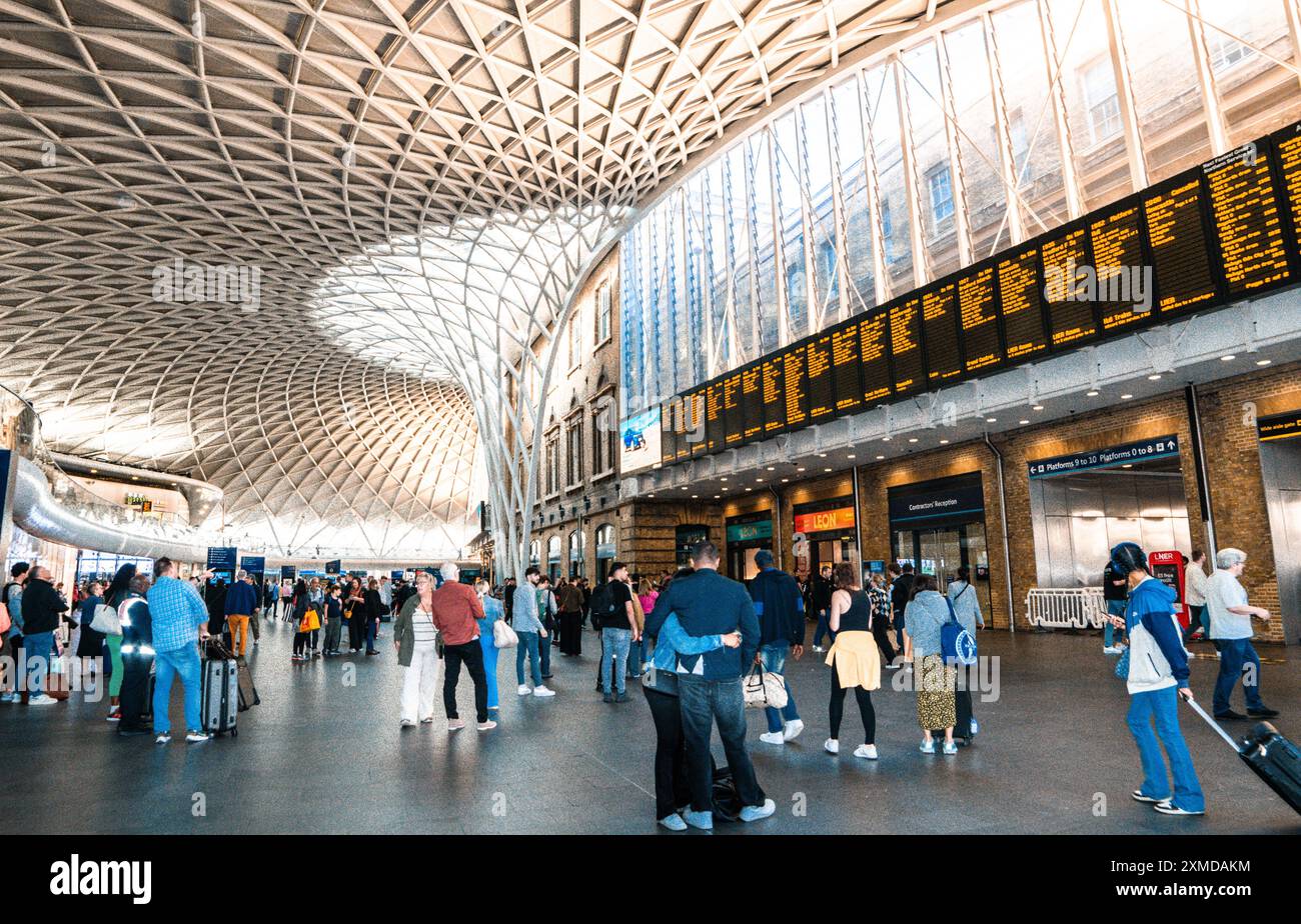 Interior of Kings Cross - St. Pancras Station. - London, UK, July 7 ...
