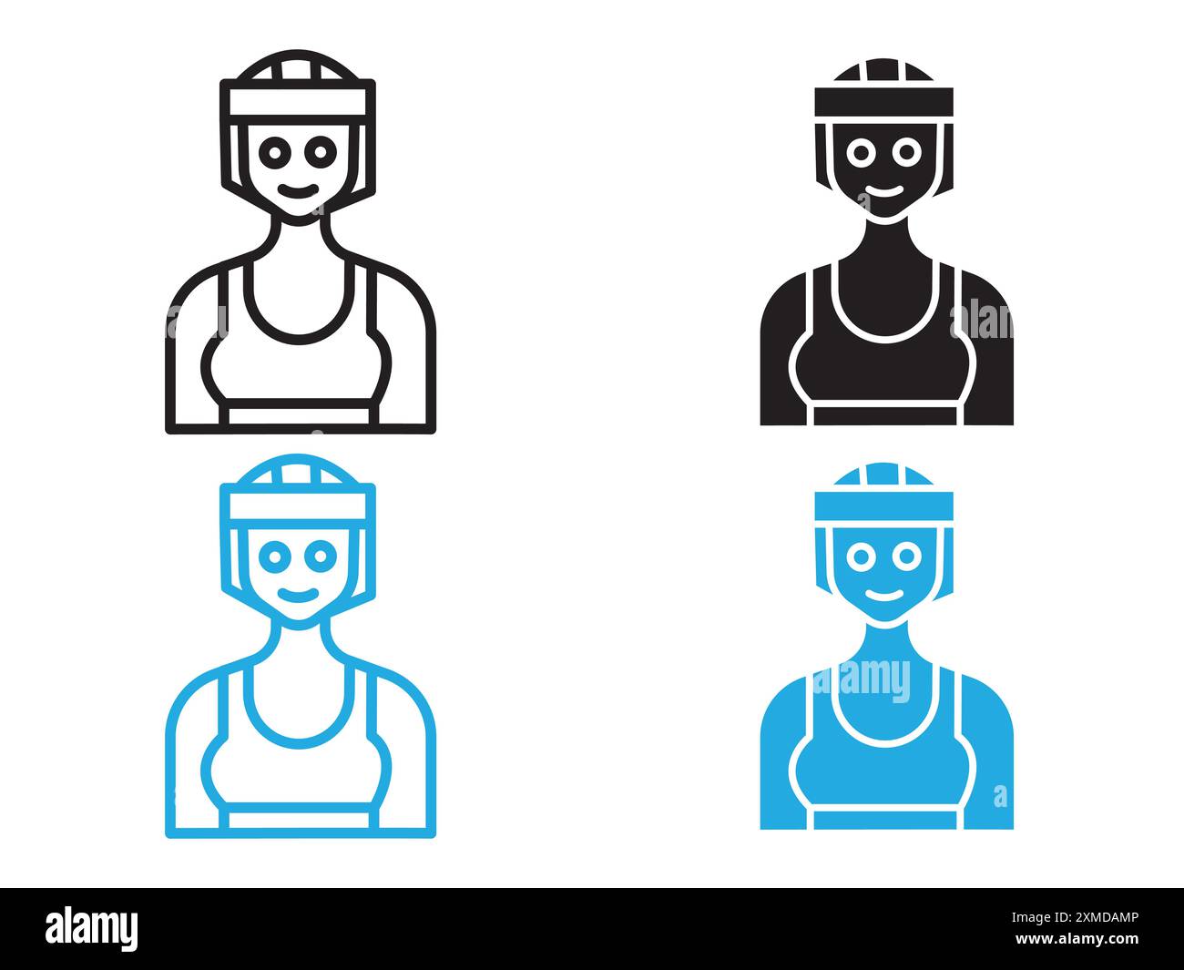 Woman kick boxing cartoon hi-res stock photography and images - Alamy