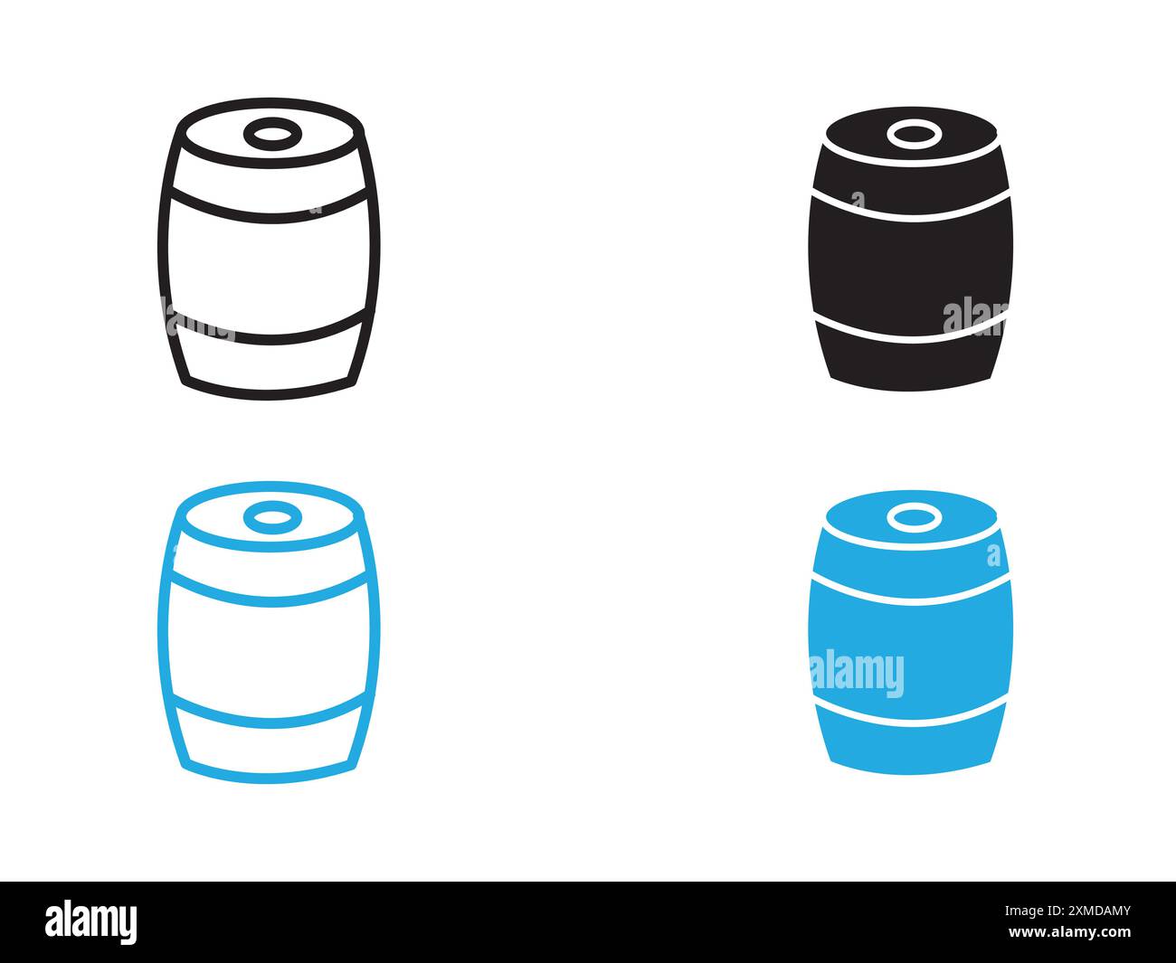 Barrel of beer icon vector line logo mark or symbol set collection ...