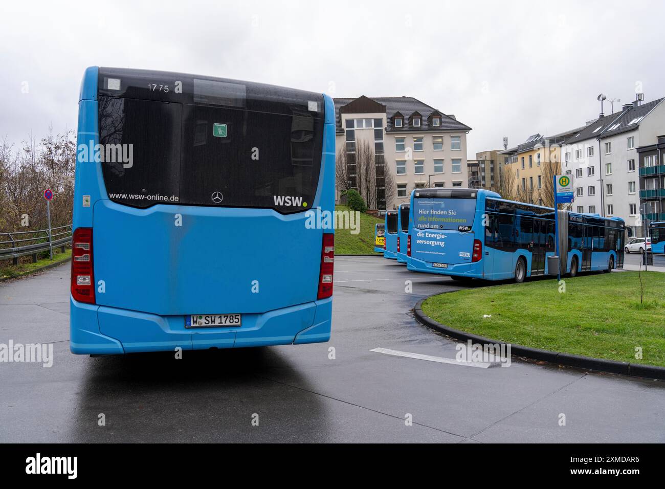 Bus car park, during break times, above the central bus station, WSW buses, at the main railway ...