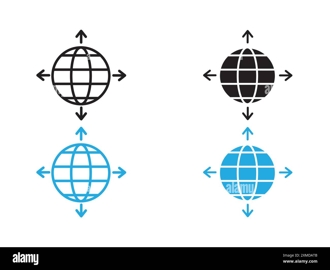 Business expansion icon vector line logo mark or symbol set collection outline style Stock ...