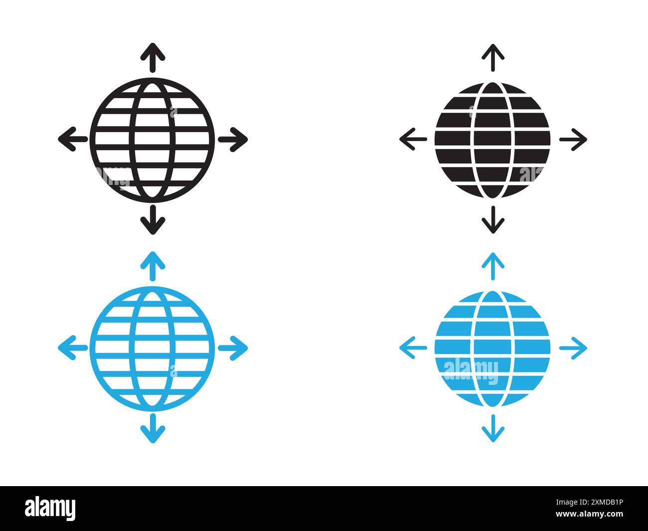 Business expansion icon (2) vector line logo mark or symbol set ...