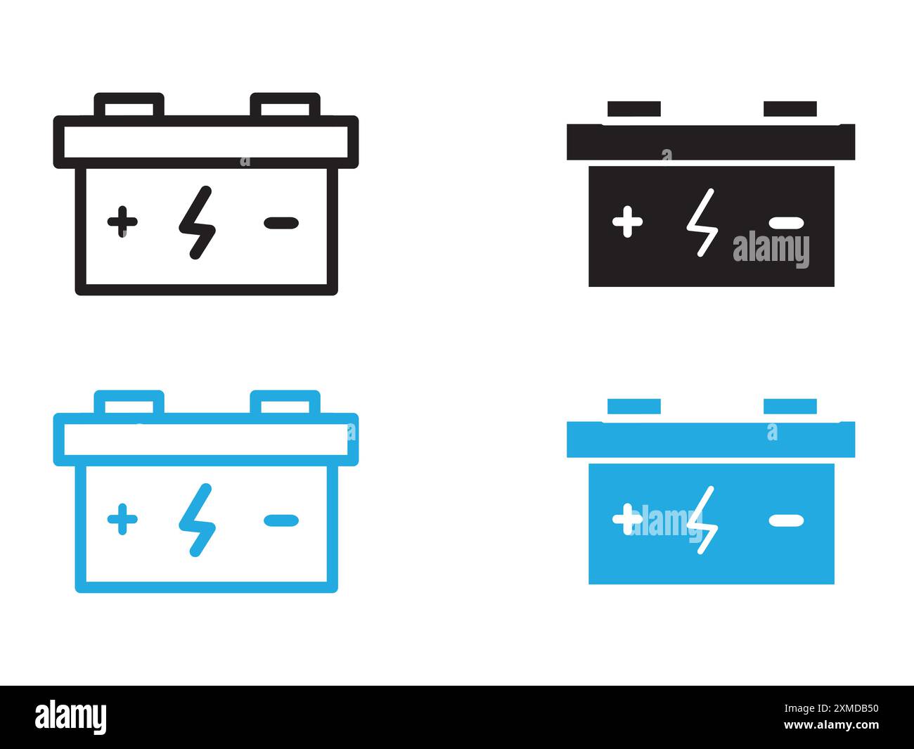 Car battery icon vector line logo mark or symbol set collection outline ...