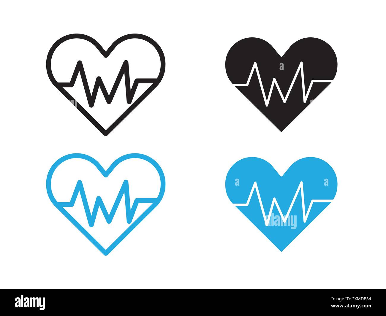 Cardiology icon vector line logo mark or symbol set collection outline ...