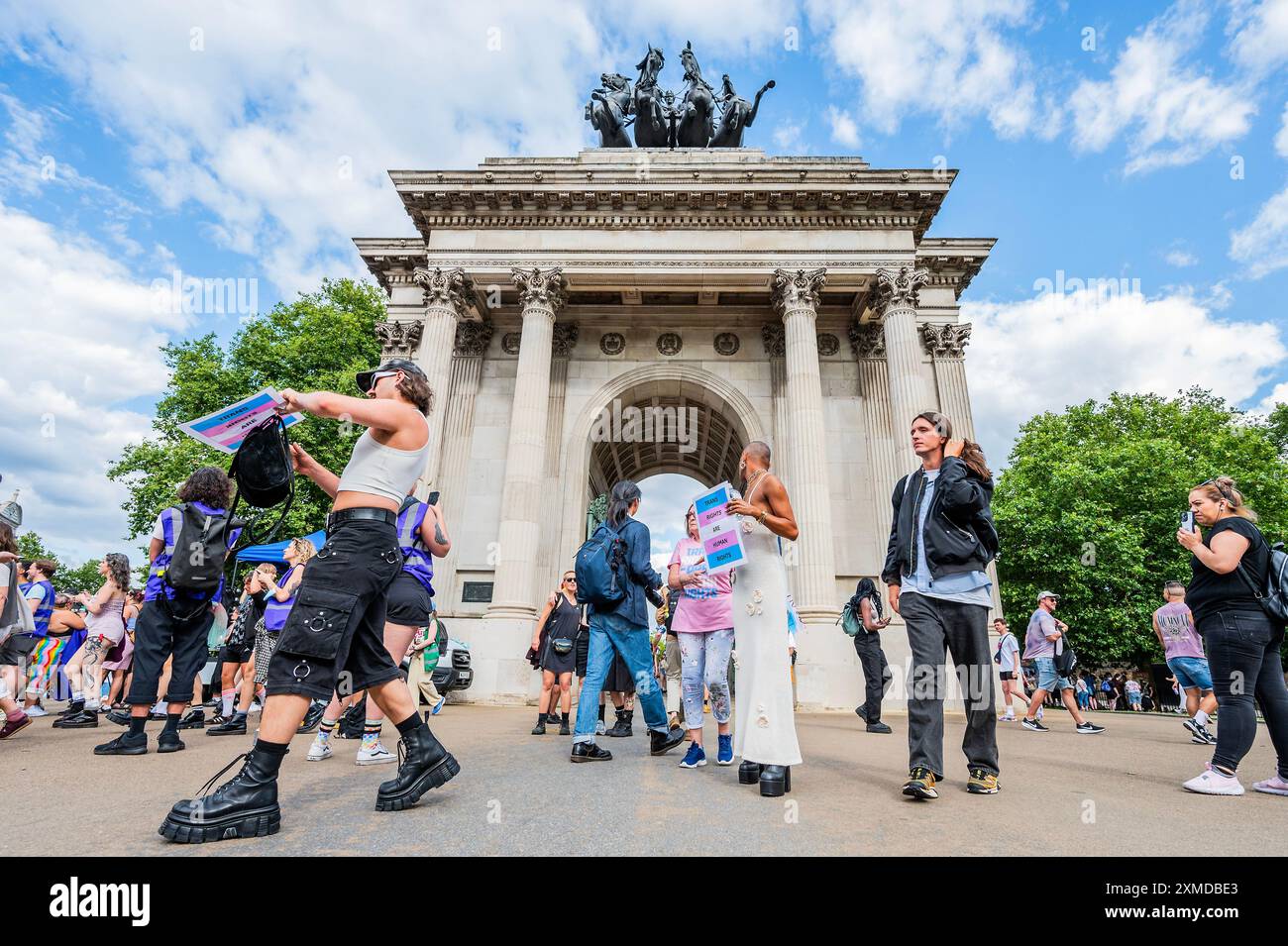 London, UK. 27 Jul 2024. The large finishes at the Wellington Arch ...