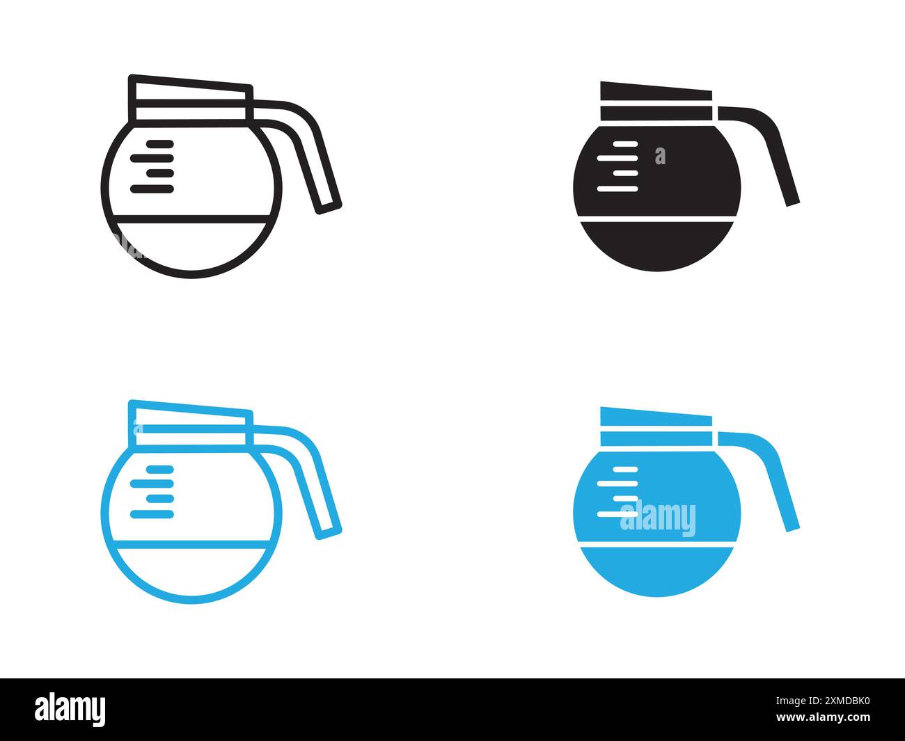 coffee pot icon vector line logo mark or symbol set collection outline ...