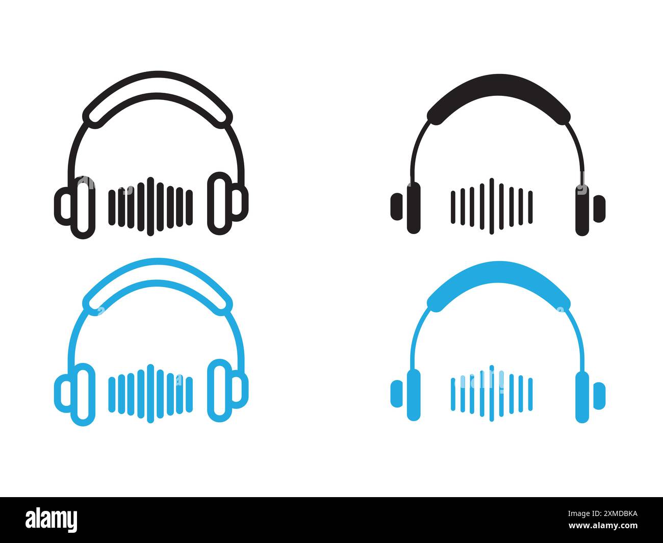 Dj icon vector line logo mark or symbol set collection outline style ...