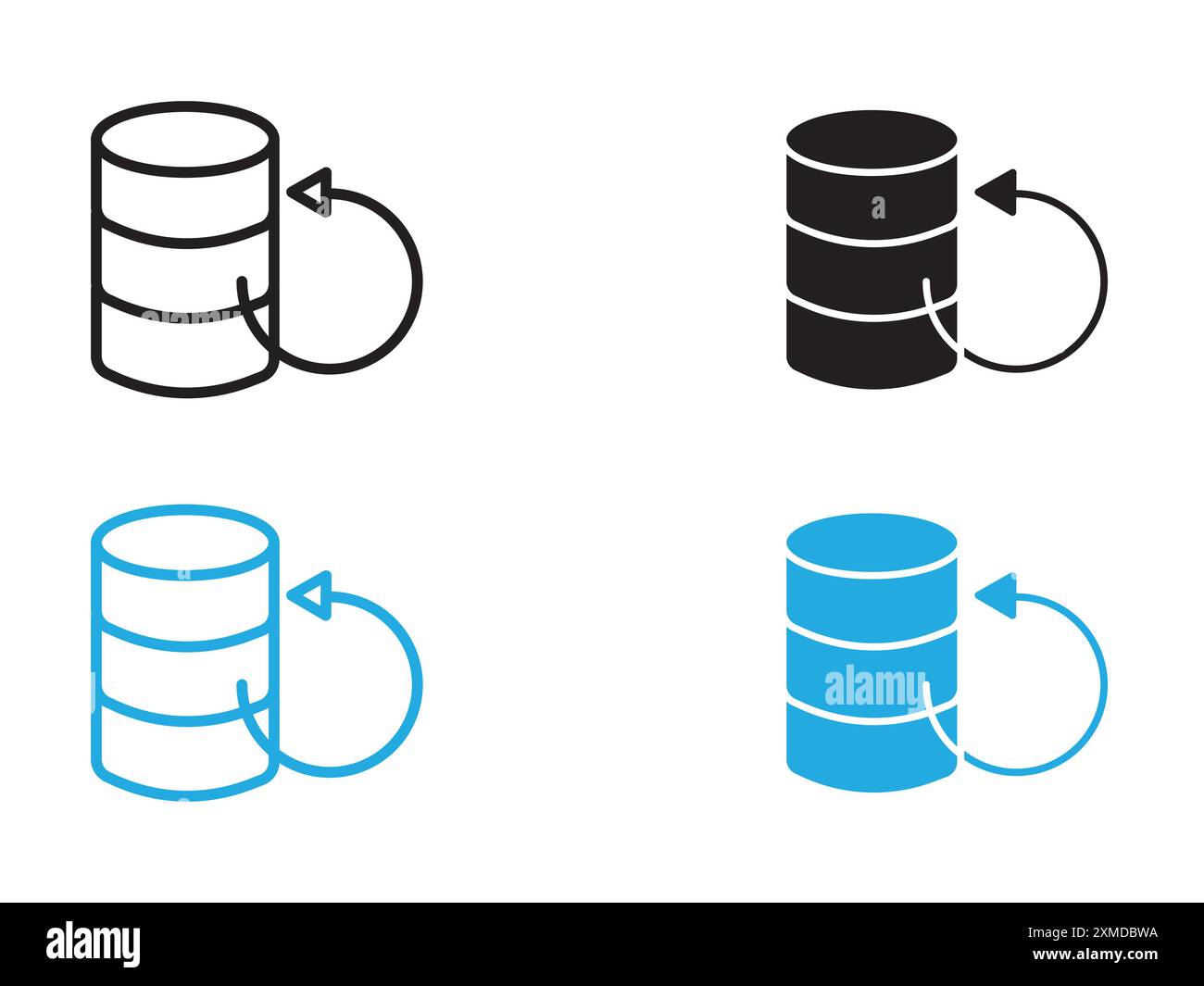 Data Recovery icon (2) vector line logo mark or symbol set collection ...
