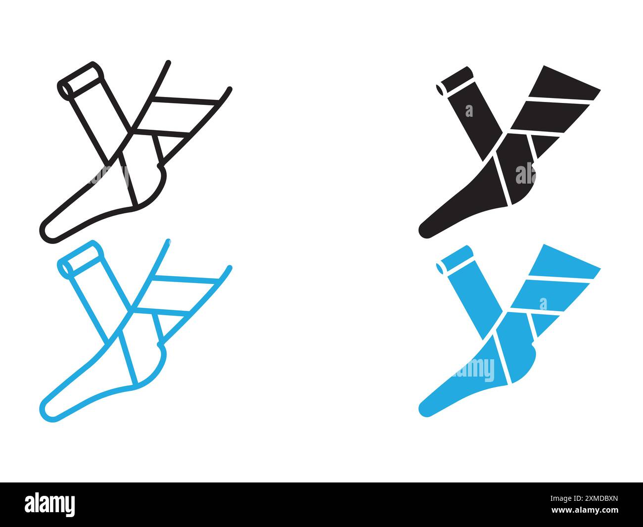 Elastic Bandage Icon Vector Line Logo Mark Or Symbol Set Collection Outline Style Stock Vector